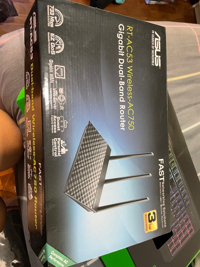 Asus RT-AC53 Wireless-AC750 Router, Computers & Tech, Parts ...