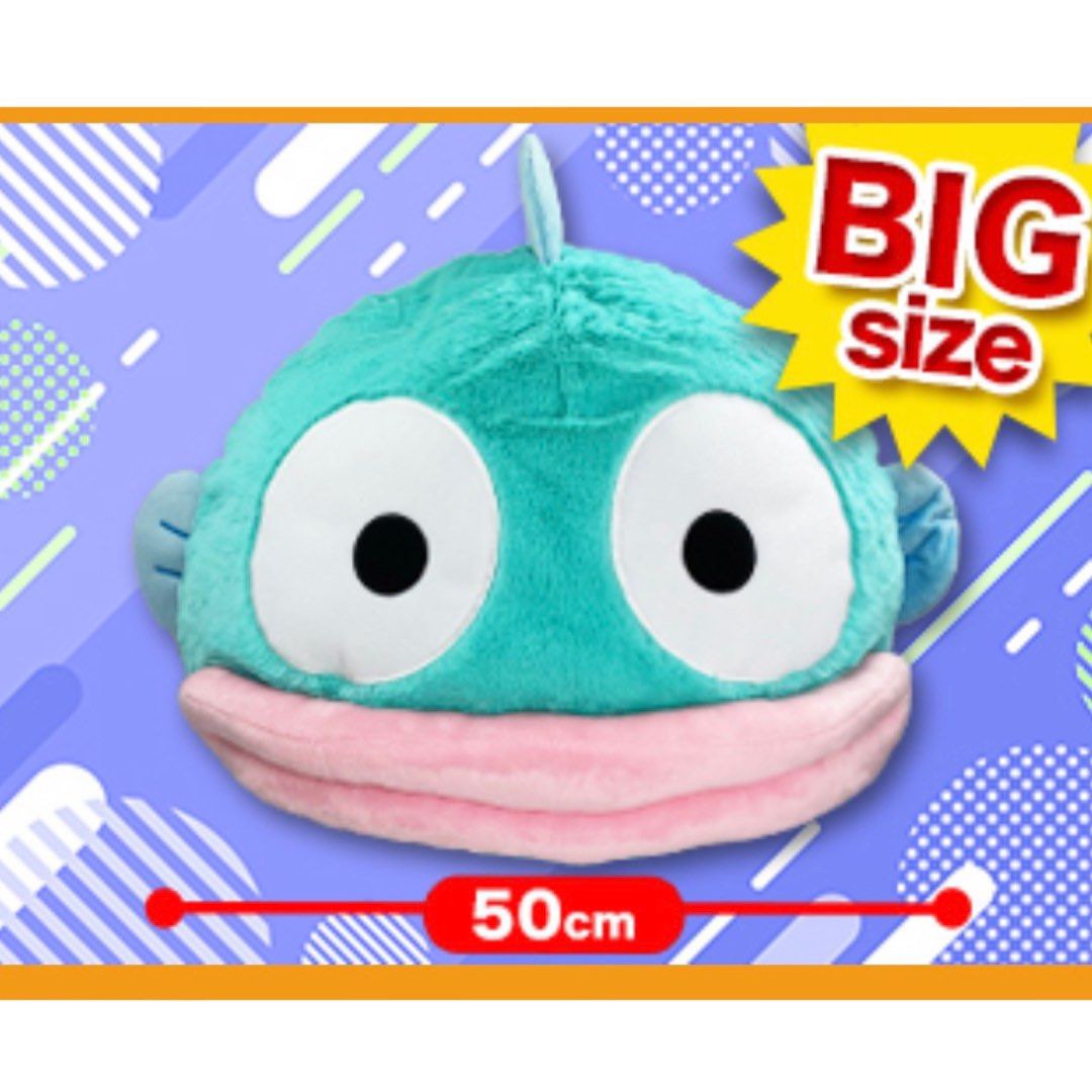 Authentic Sanrio Japan Hangyodon [SGZ] Fish Giga Dome Cushion BIG large ...