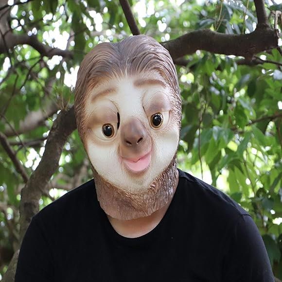 [Avail] Sloth Latex Mask Funny Zootopia Halloween Cosplay Animal Masks ...