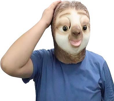 [Avail] Sloth Latex Mask Funny Zootopia Halloween Cosplay Animal Masks ...
