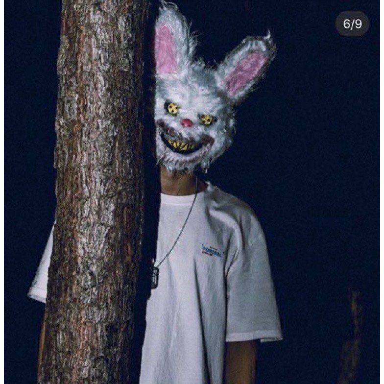 [Avail] White Rabbit / Brown Bear Halloween Mask Horror Cosplay Haunted ...