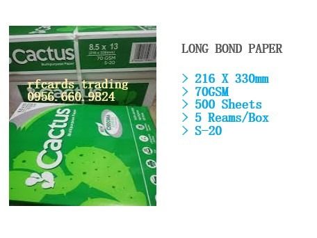 Available Sizes on Cactus Bond Paper ( Short,A4 and Long), Computers ...