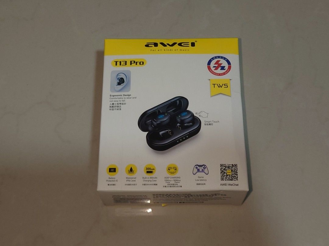 AWEI T13 Pro Earbuds (Light blue), Audio, Earphones on Carousell