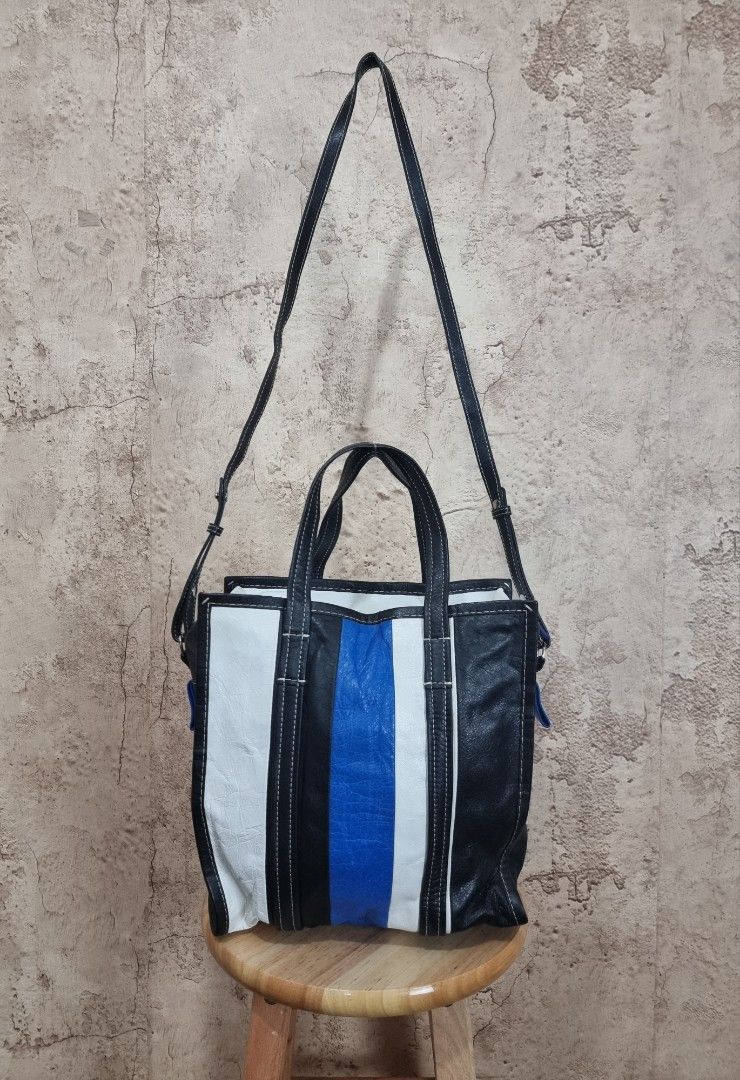 Balenciaga Two Way Distressed Leather Bazaar Tote Bag, Luxury, Bags ...