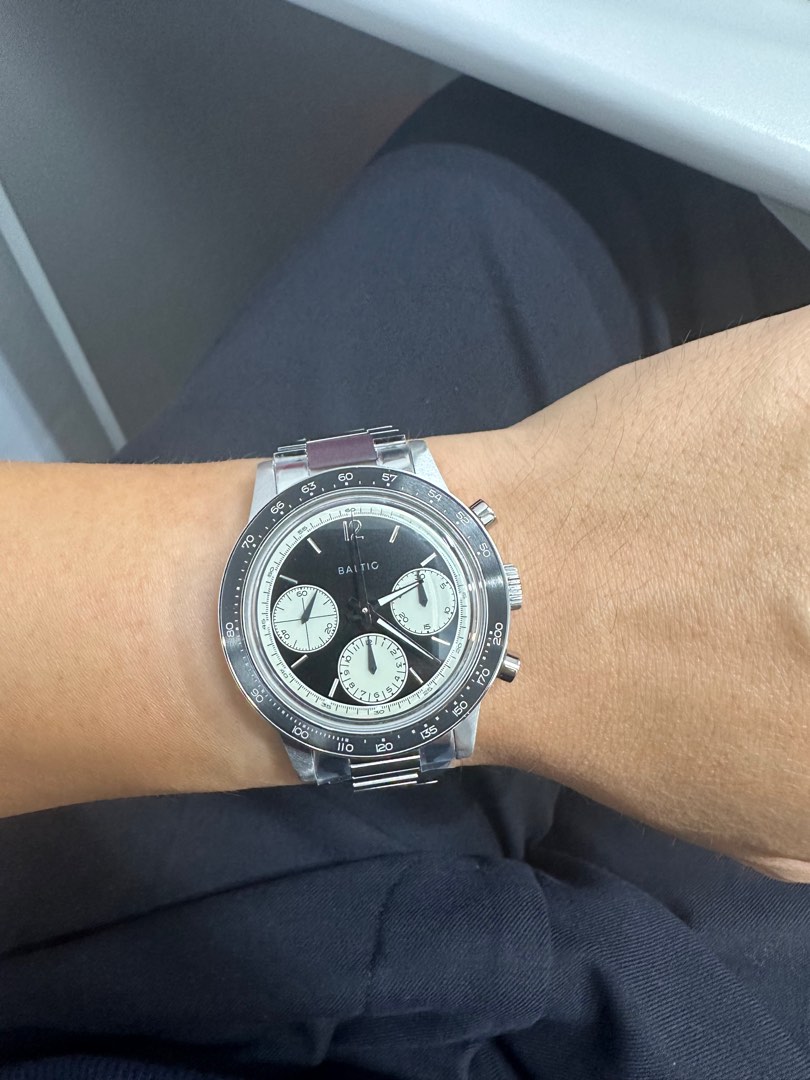Baltic TRICOMPAX REVERSE PANDA, 名牌, 手錶 - Carousell