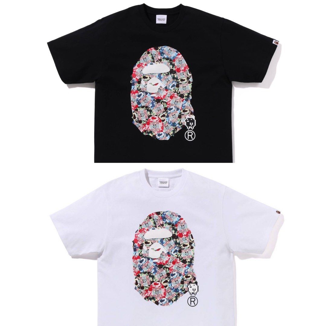 BAPE X TAMAGOTCHI APE HEAD TEE, Men's Fashion, Tops & Sets, Tshirts & Polo Shirts on Carousell