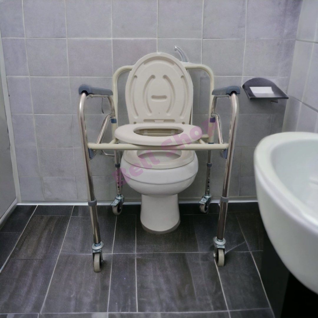 Basic Commode Chair with or without wheels types as toilet heightening ...