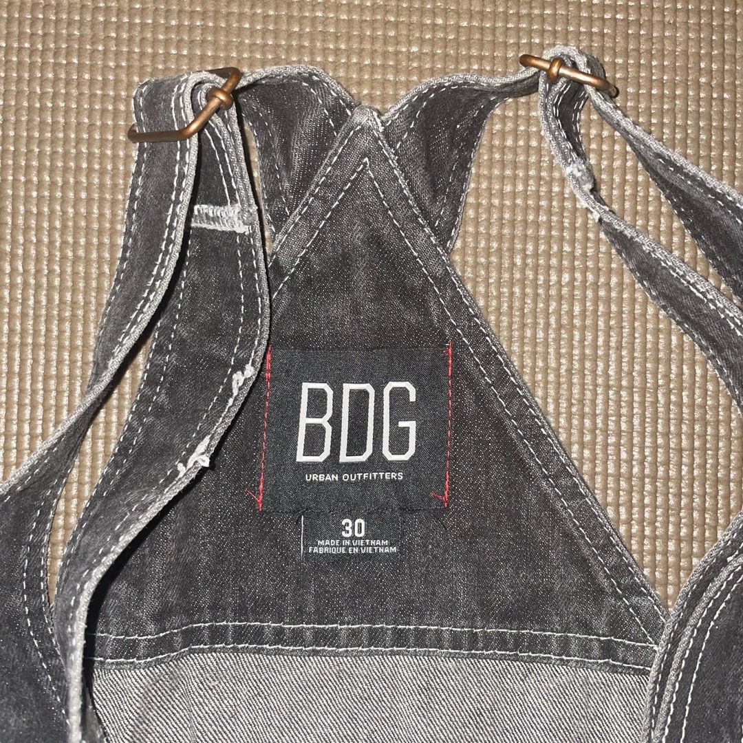 BDG UNISEX black distressed overalls, Women's Fashion, Dresses & Sets ...