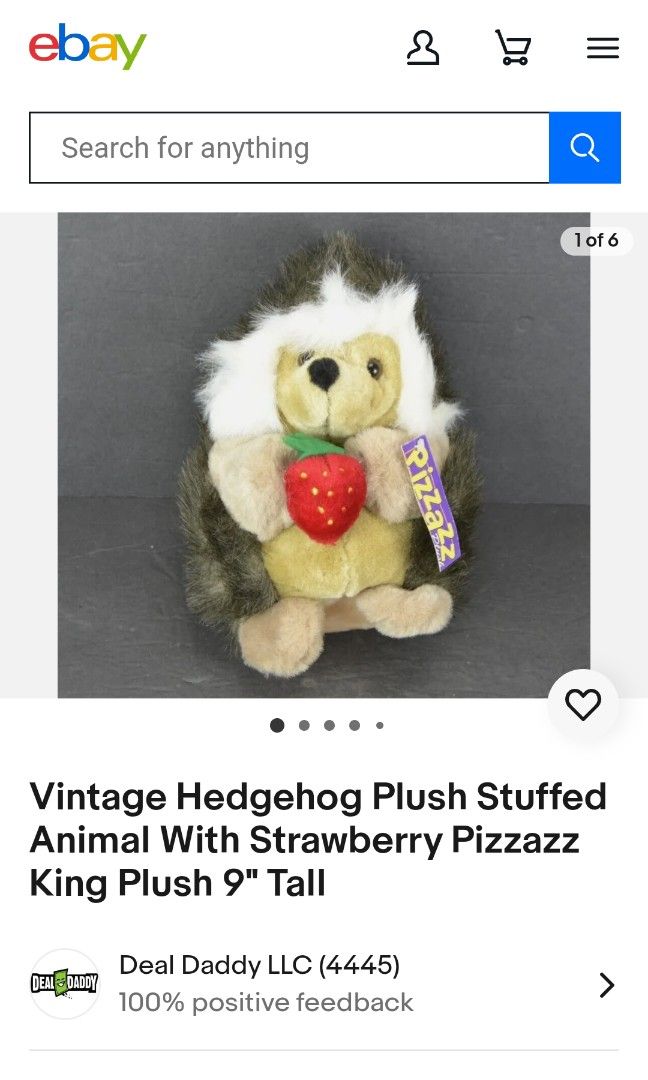 BEAUTIFUL KING PIZZAZZ REALISTIC HEDGEHOG WITH STRAWBERRY PLUSH TOY ...