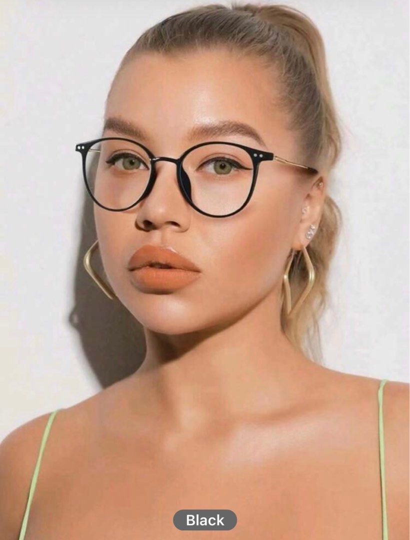 Black Round Glasses Womens Fashion Watches And Accessories Sunglasses And Eyewear On Carousell