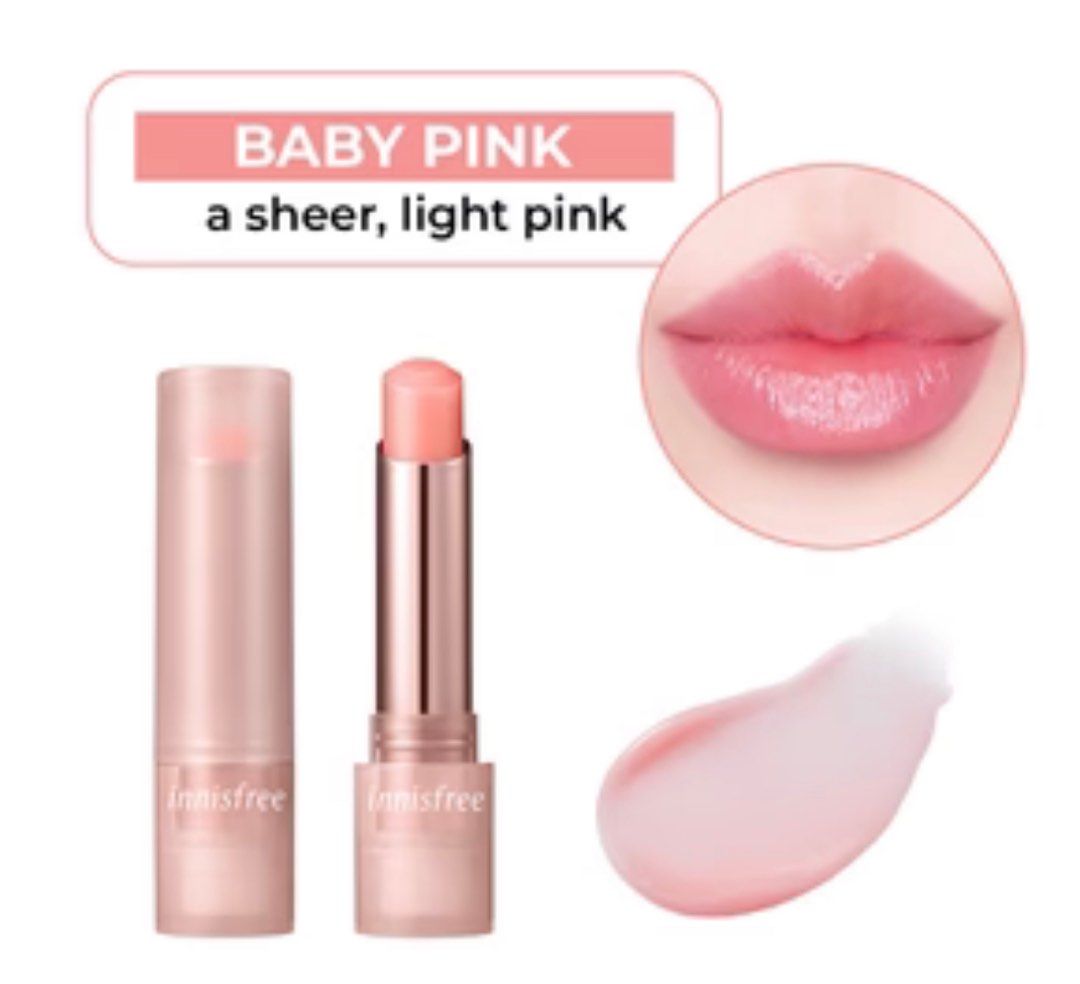[BNIB] INNISFREE DEWY TINT LIP BALM BABY PINK, Beauty & Personal Care ...