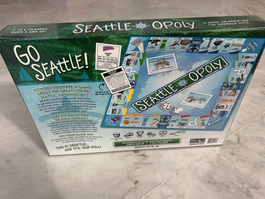 Board Game. Seattle Opoly, Hobbies & Toys, Toys & Games on Carousell