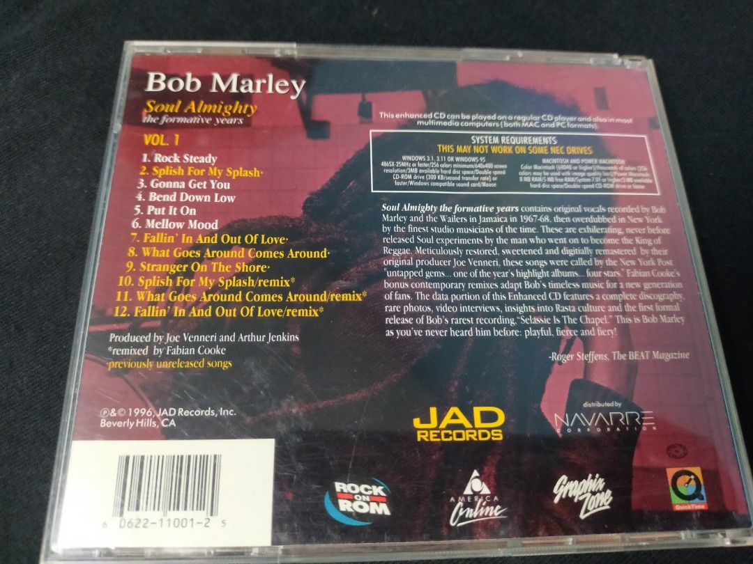 Bob Marley - Soul Almighty the formative years Vol.1, Hobbies & Toys, Music & Media, CDs & DVDs ...