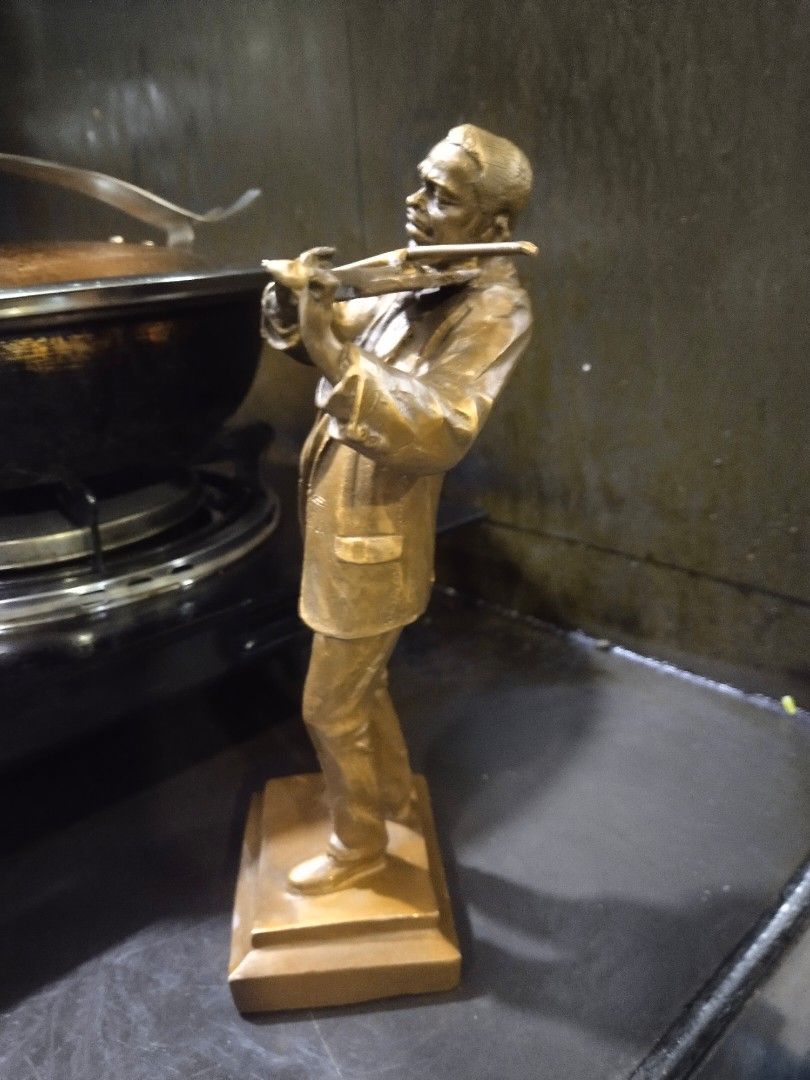 Brass man musician statue display, Hobbies & Toys, Memorabilia ...