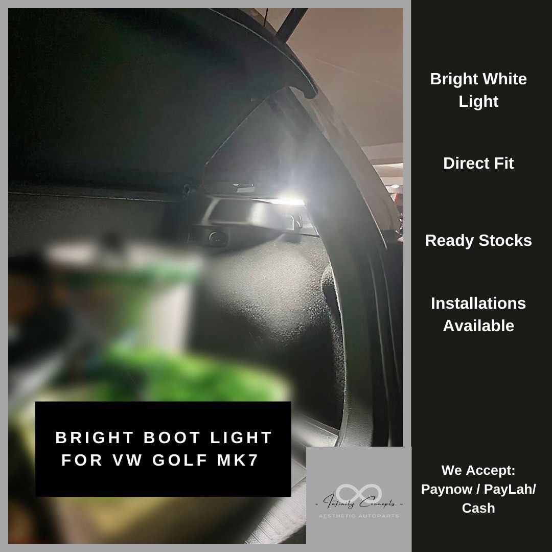 BRIGHT WHITE Boot/Trunk LED Light for VW Golf MK7 || Volkswagen Golf ...