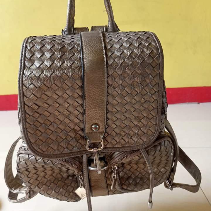 Bronze Color Backpack, Women's Fashion, Bags & Wallets, Backpacks on ...