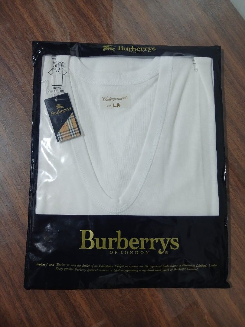 Burberrys of London White Undergarments Shirt, Men's Fashion, Tops ...