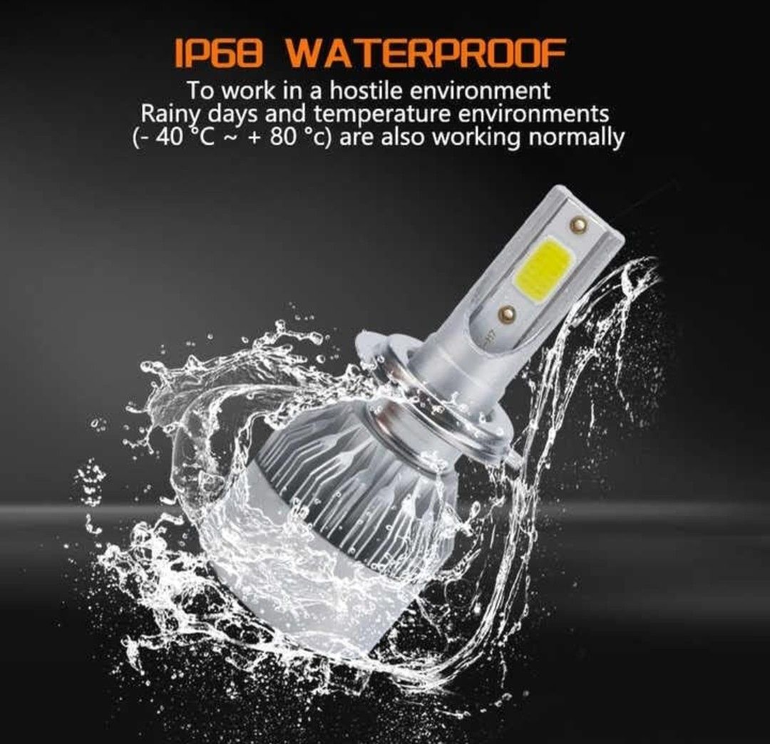 C6 LED Headlight Aftermarket bulbs for car H8/H9/H11, Car Accessories ...