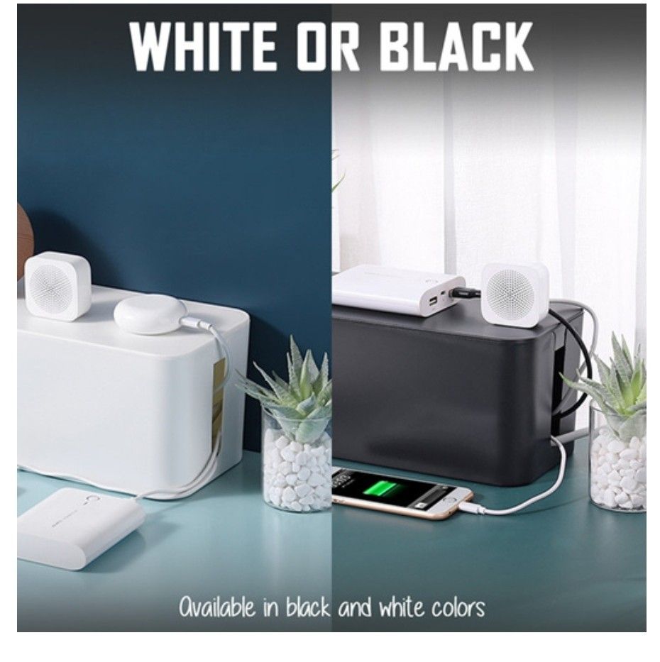 Cable Storage Box Organizer Hideaway Cable Box Management Safety ...