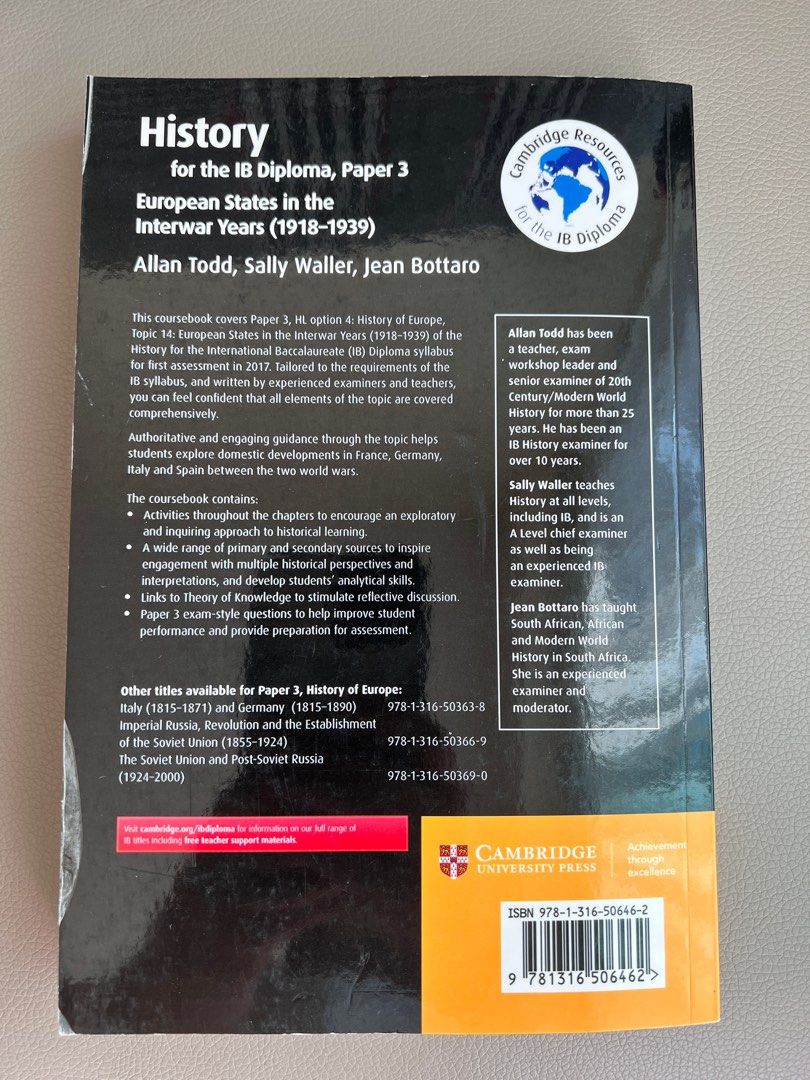 Cambridge History for the IB Diploma - European States in the Interwar ...