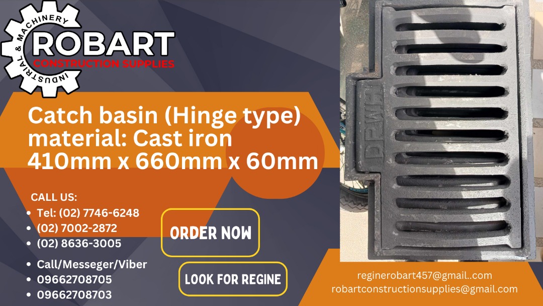 Catch basin (Hinge type) material: Cast iron 410mm x 660mm x 60mm ...