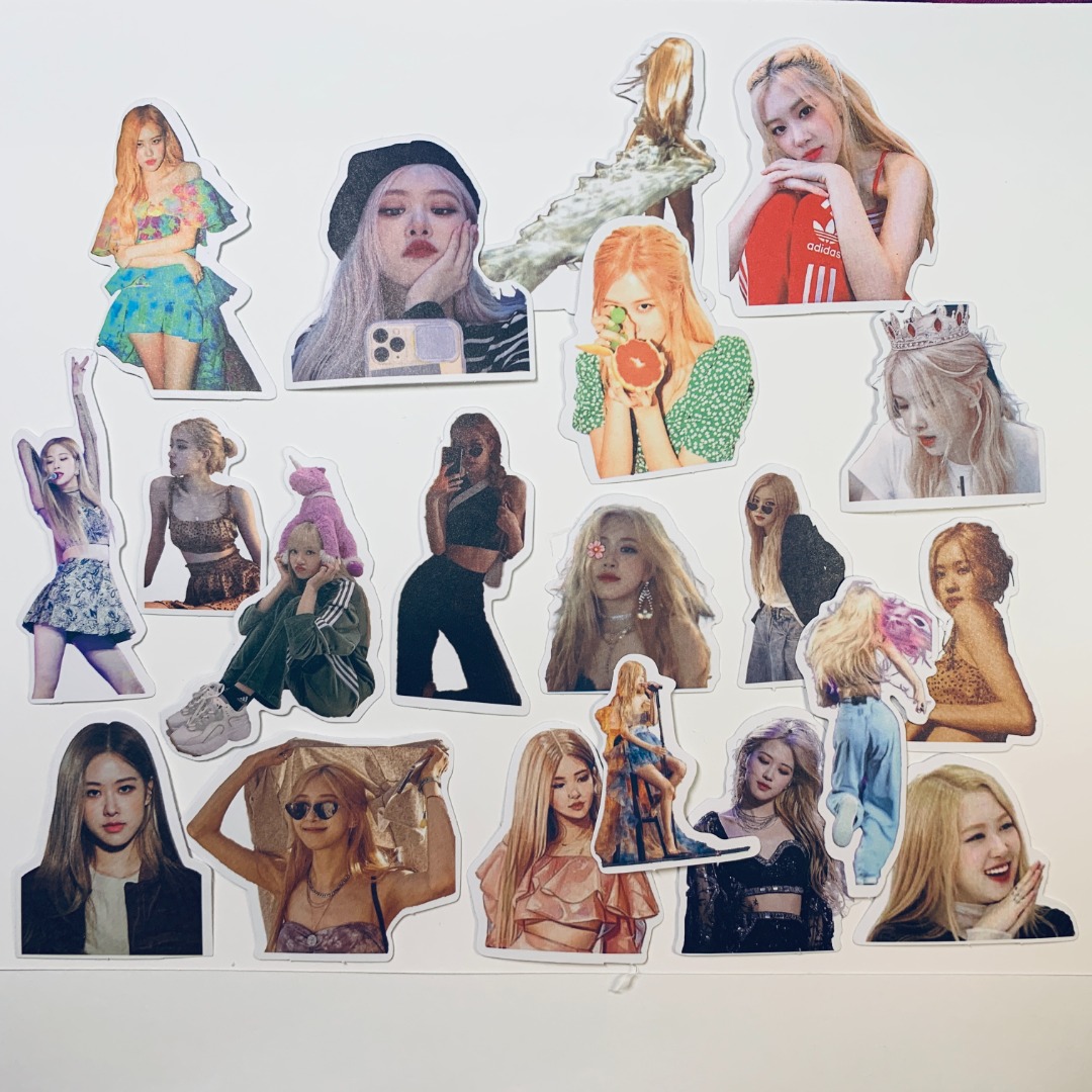 CHEAP 20 pcs Batch Rose BlackPink Black Pink Sticker Cute waterproof ...