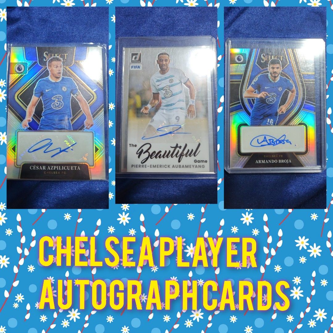 Chelsea Player Autograph Card, Hobbies & Toys, Memorabilia ...