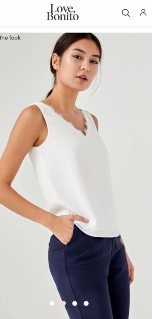 Classic White Sleeveless Top, Women's Fashion, Tops, Sleeveless on ...