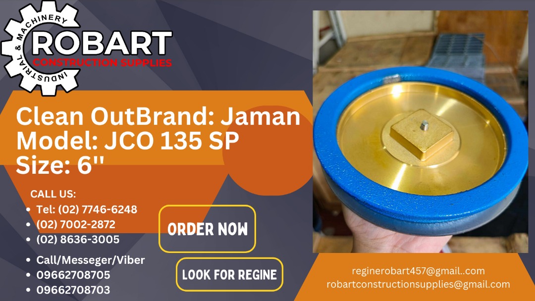 Clean Out Brand: Jaman Model: JCO 135 SP Size: 6'', Commercial ...