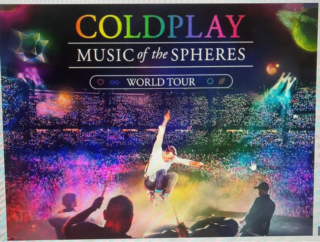 Coldplay ticket Friday 26/01/24, Tickets & Vouchers, Event Tickets on ...