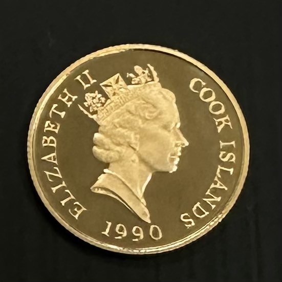 Cook Islands,Gold proof coin,1990,250-Dollar,Save the Children ...