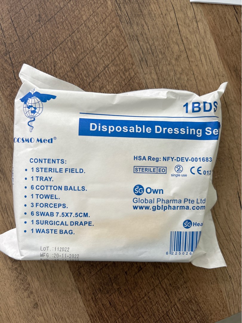 Cosmo Med Disposable Dressing Set, Health & Nutrition, Medical Supplies ...