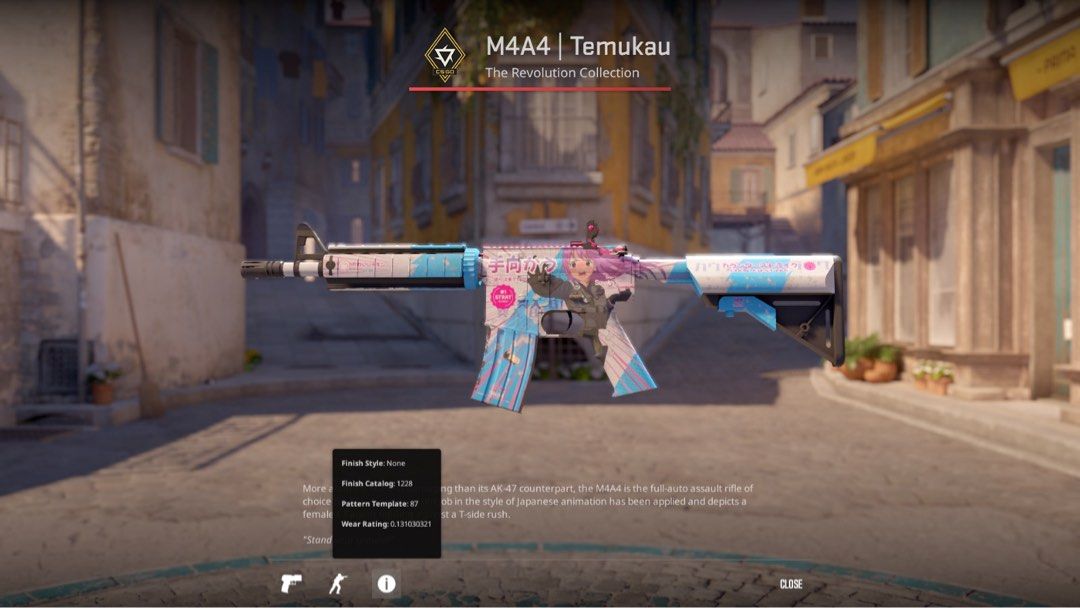 CSGO CS2 M4A4 | Temukau MW, Hobbies & Toys, Toys & Games on Carousell