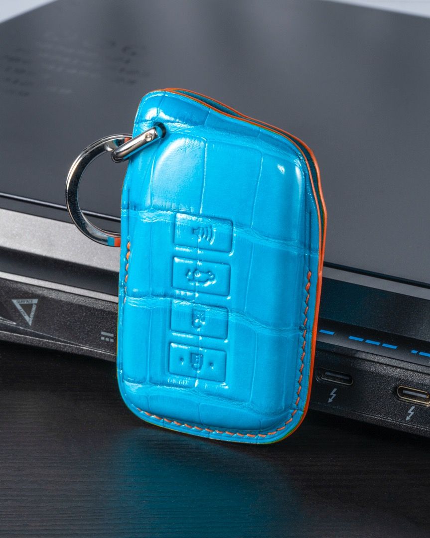 Custom Made Lexus Car Key Pouch in Tiffany Blue Alligator Leather, Car ...