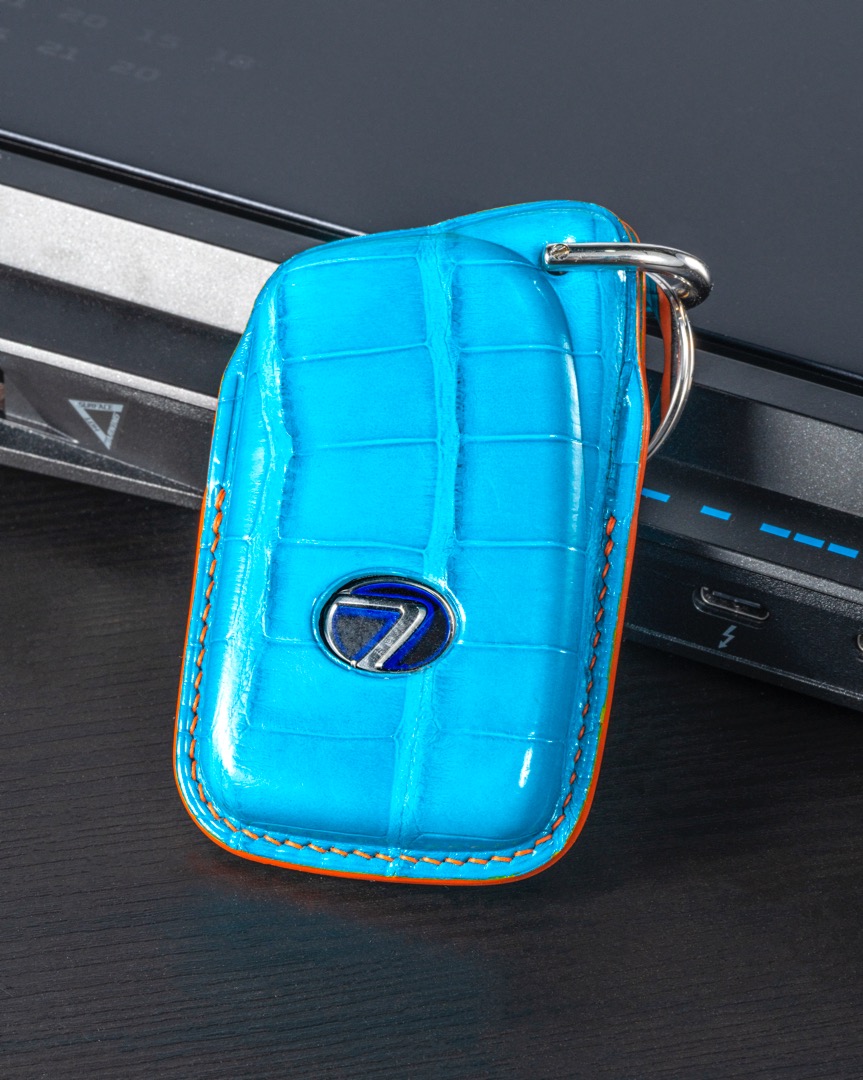 Custom Made Lexus Car Key Pouch in Tiffany Blue Alligator Leather, Car ...