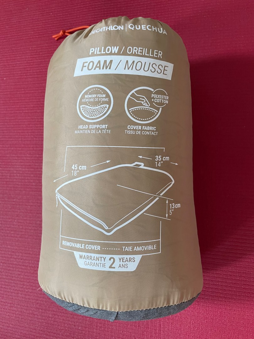 Decathlon Camping Foam Pillow Sports Equipment Hiking And Camping On Carousell