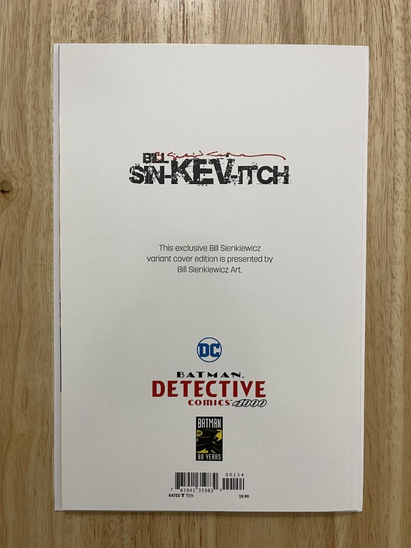 Detective Comics 1000 - Bill Sienkiewicz Dark Knight Returns (Frank ...