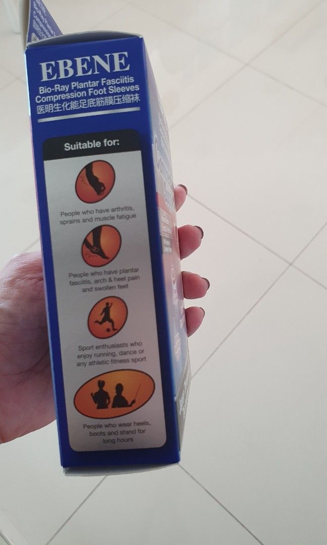 Ebene compression support S/m bio Ray foot sleeves, Beauty & Personal ...