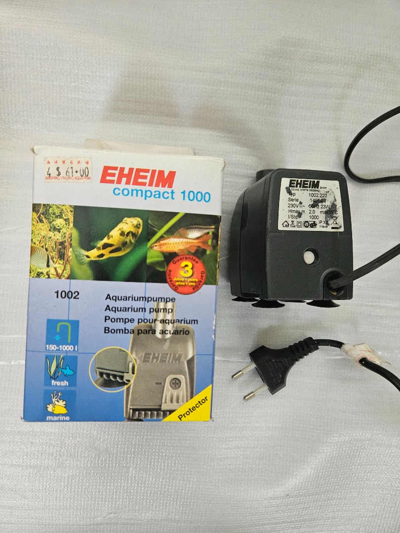 EHEIM Compact 1000 Aquarium Pump, Pet Supplies, Homes & Other Pet Accessories on Carousell