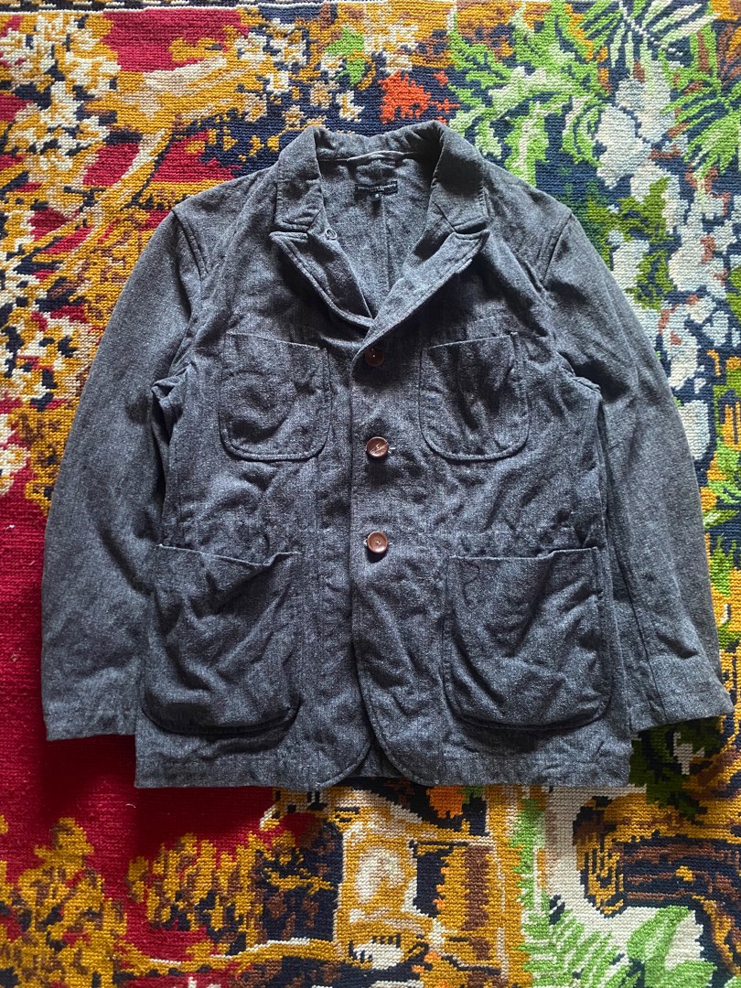 Engineered Garments Wool Grey Bedford Jacket, Men's Fashion, Activewear ...