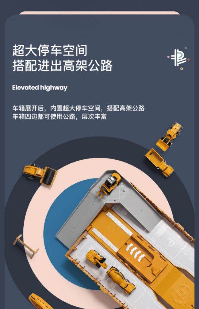 Engineering Transport Vehicle Toy kids toy storage truck car park toy ...