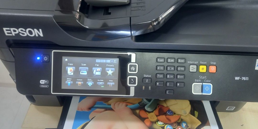 Epson A3 Printer WF 7611 (Can double side copy, scan & print)(Can copy ...