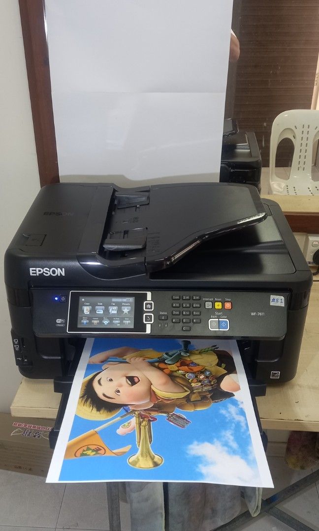 Epson A3 Printer WF 7611 (Can double side copy, scan & print)(Can copy ...
