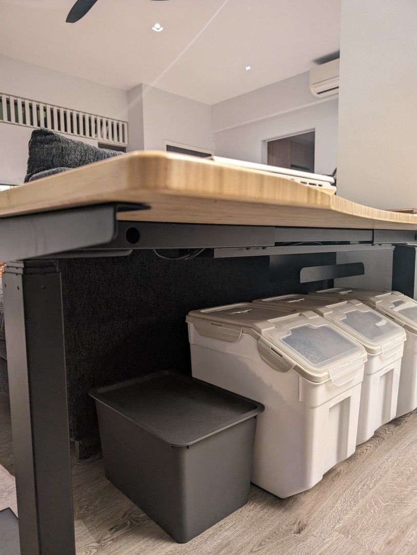 Everdesk+ adjustable desk in perfect condition 150 x 70 cm, Furniture ...