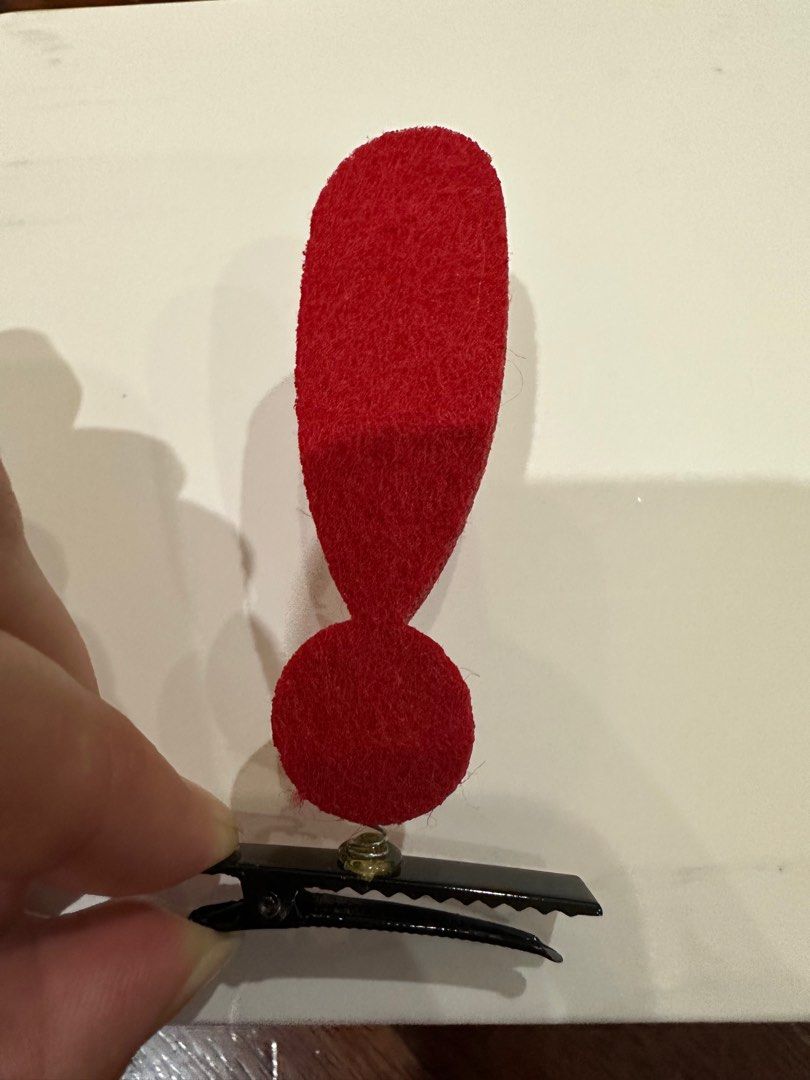 Exclamation mark spring hair pin, Beauty & Personal Care, Hair on Carousell