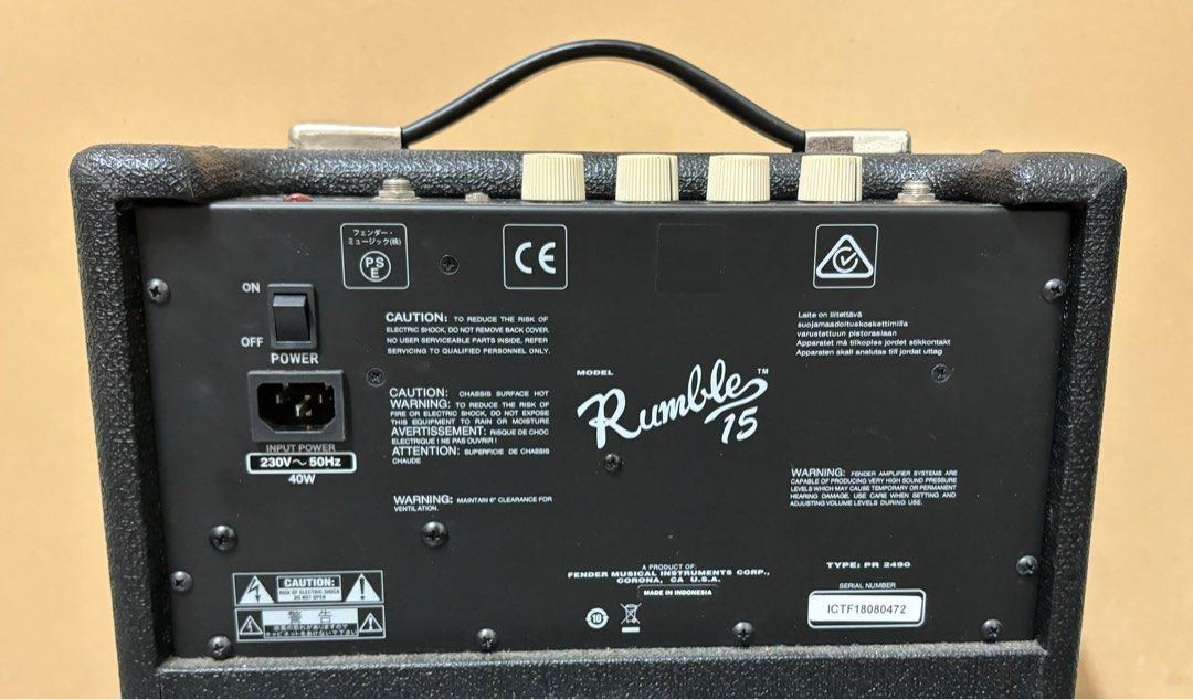 Fender Rumble 15 V3 Bass Amp, Hobbies & Toys, Music & Media, Musical ...