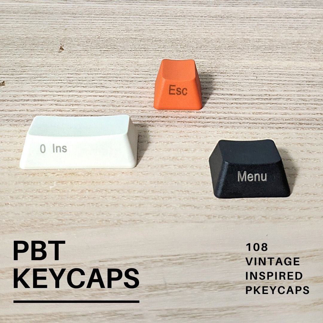 [FREE TRACKED PACKAGE] The Vintage-inspired PBT Key Caps (108 key caps ...