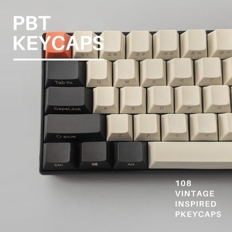[FREE TRACKED PACKAGE] The Vintage-inspired PBT Key Caps (108 key caps ...