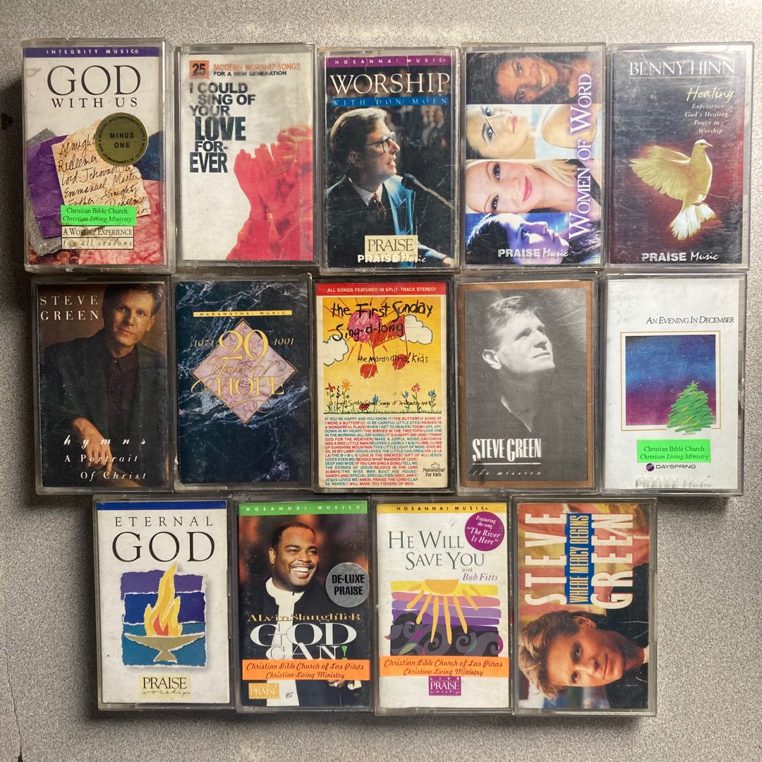 FS: 60 pcs. PRAISE, WORSHIP, CHRISTIAN, RELIGIOUS Music Cassette Tape ...