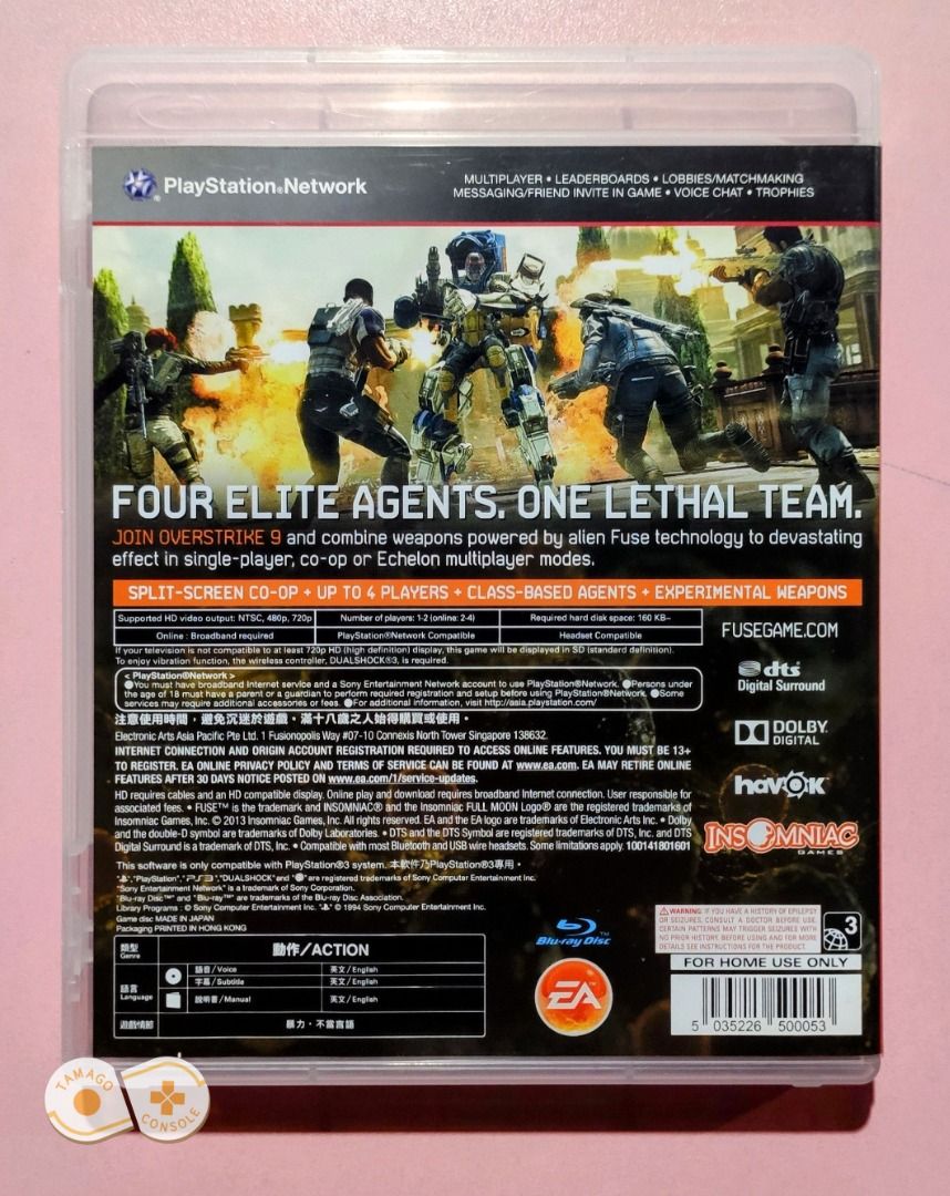 Fuse - [PS3 Game] [ENGLISH Language] [CIB / Complete in Box], Video ...